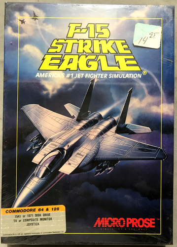 Rare NIB F-15 Strike Eagle Jet Fighter Simulation Commodore disk ...