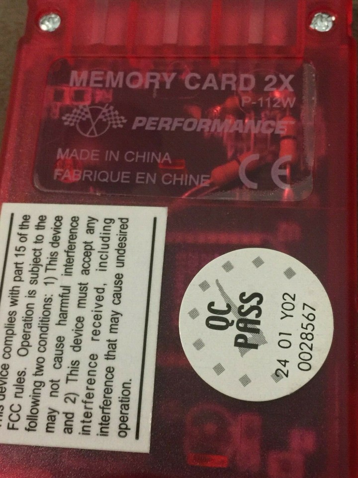 PLAY STATION PERFORMANCE 2X MEMORY CARD RED | eBay