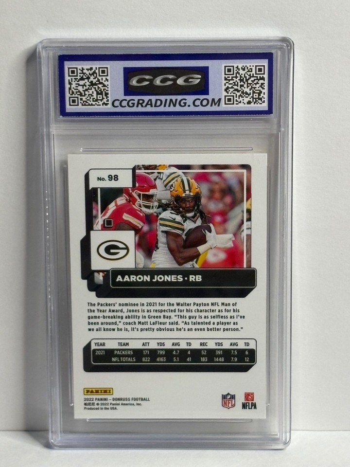 Aaron Jones Panini Donruss 2022 Press Proof Gold | eBay