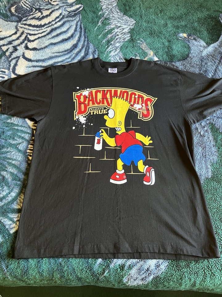 Backwoods x The Simpsons "Backwood Bart" Black T-shirt 2XL | eBay