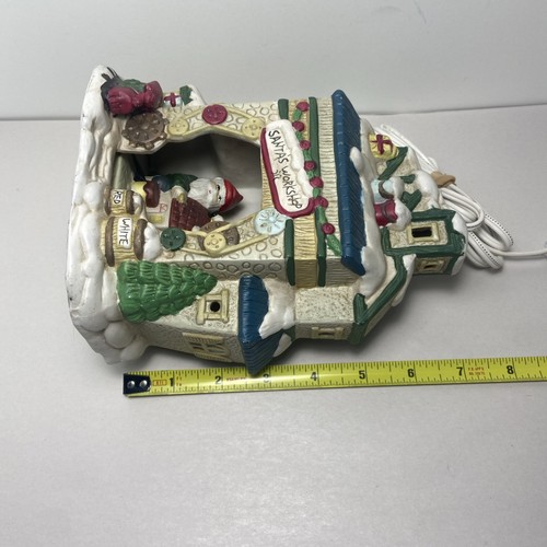 1994 Santas Village Toy Shop Hand Painted Porcelain Building with on ...