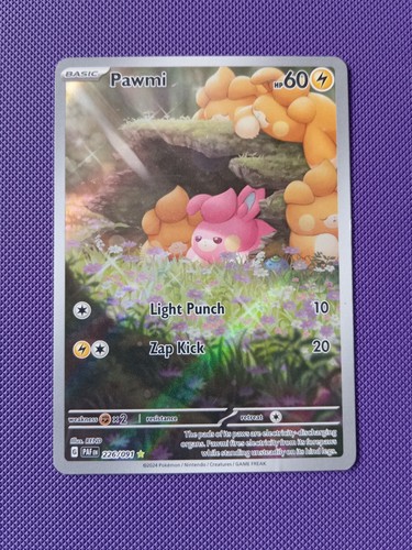 Pokemon Card Pawmi 226/091 Paldean Fates Illustration Rare (NM/M) | eBay UK
