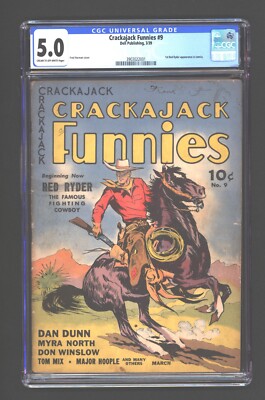 Crackajack Funnies 9 CGC 5.0. 1939 1st Red Ryder App in Comics | eBay