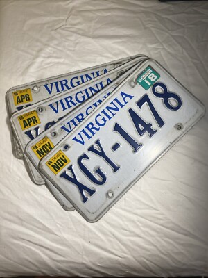 Used Virginia License Plates Set Of Four | eBay