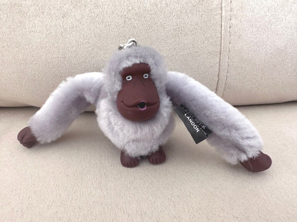 NWT KIPLING MONKEY KEY RING FOB BAG CHARM BLACK GREEN BLUE GRAY SUCKS ...