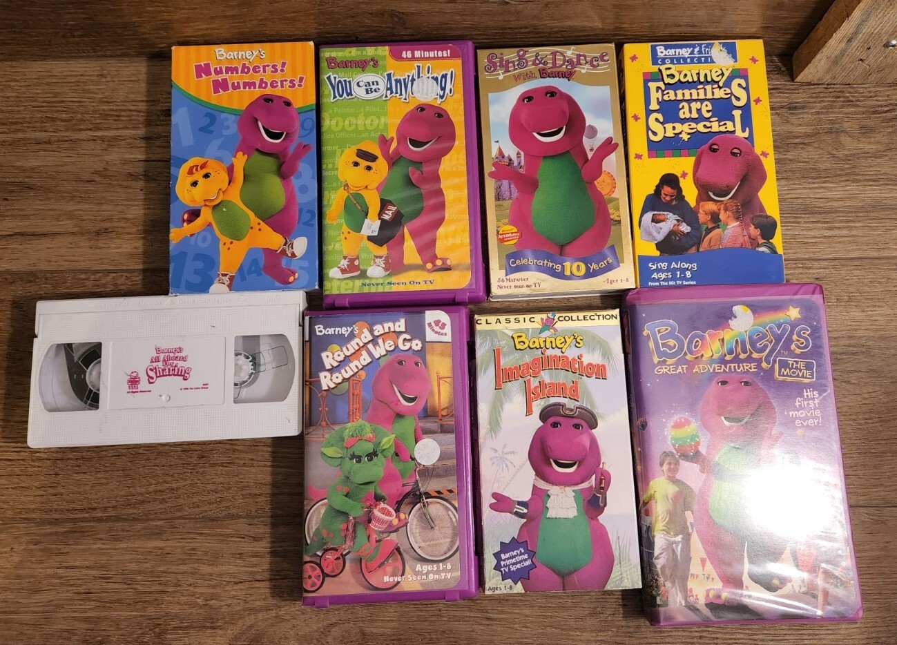 Barney Lot Of 8 - See Titles In Pictures (VHS) 45986980915 | eBay