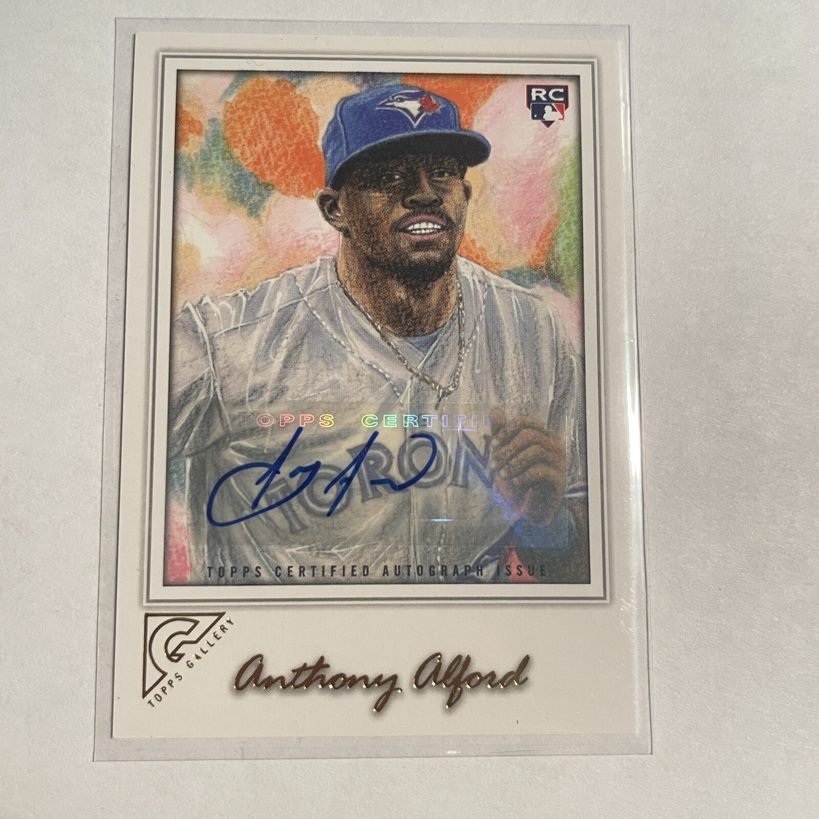 Anthony Alford 2017 Topps Gallery RC AUTO #82 Toronto Blue Jays Pirates ...