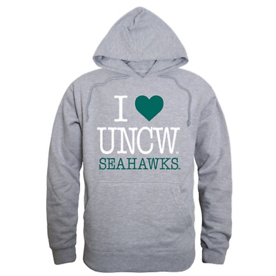 University Of North Carolina Wilmington Seahawks UNCW I Love Hoodie ...