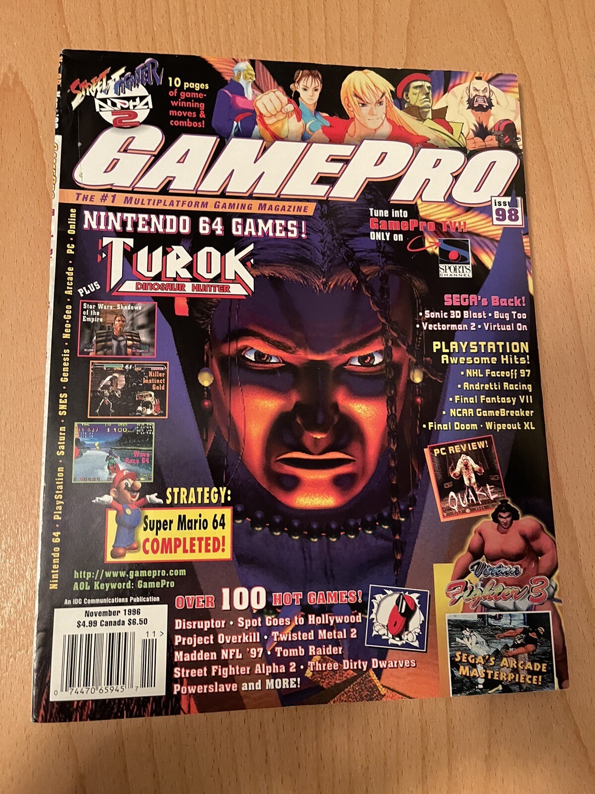 GamePro Magazine Issue # 98 November 1996 Turok Nintendo 64 N64 Super ...