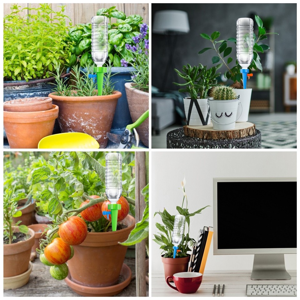 12PC Lazy Pot Plant Automatic Waterer Home Watering Automatic Waterer ...