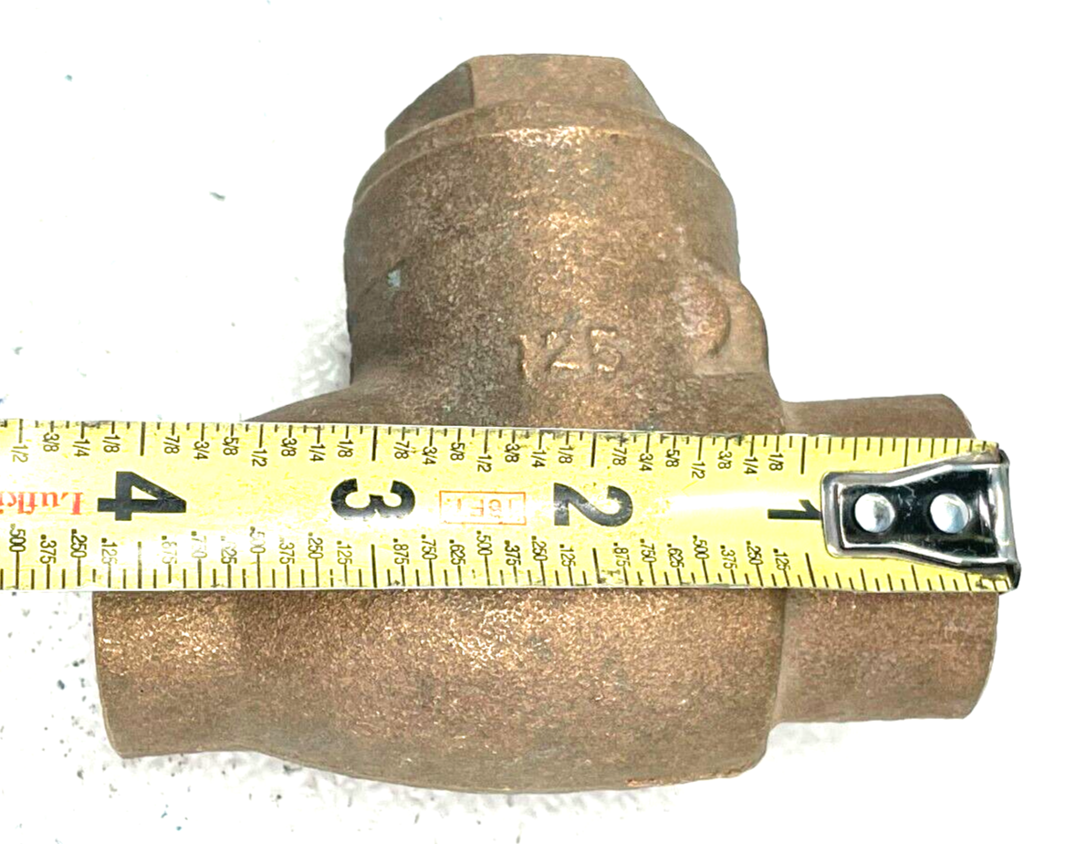 STOCKHAM Bronze Swing Check Valve 1-1/4" CTS Solder Joint Ends 125-SWP ...