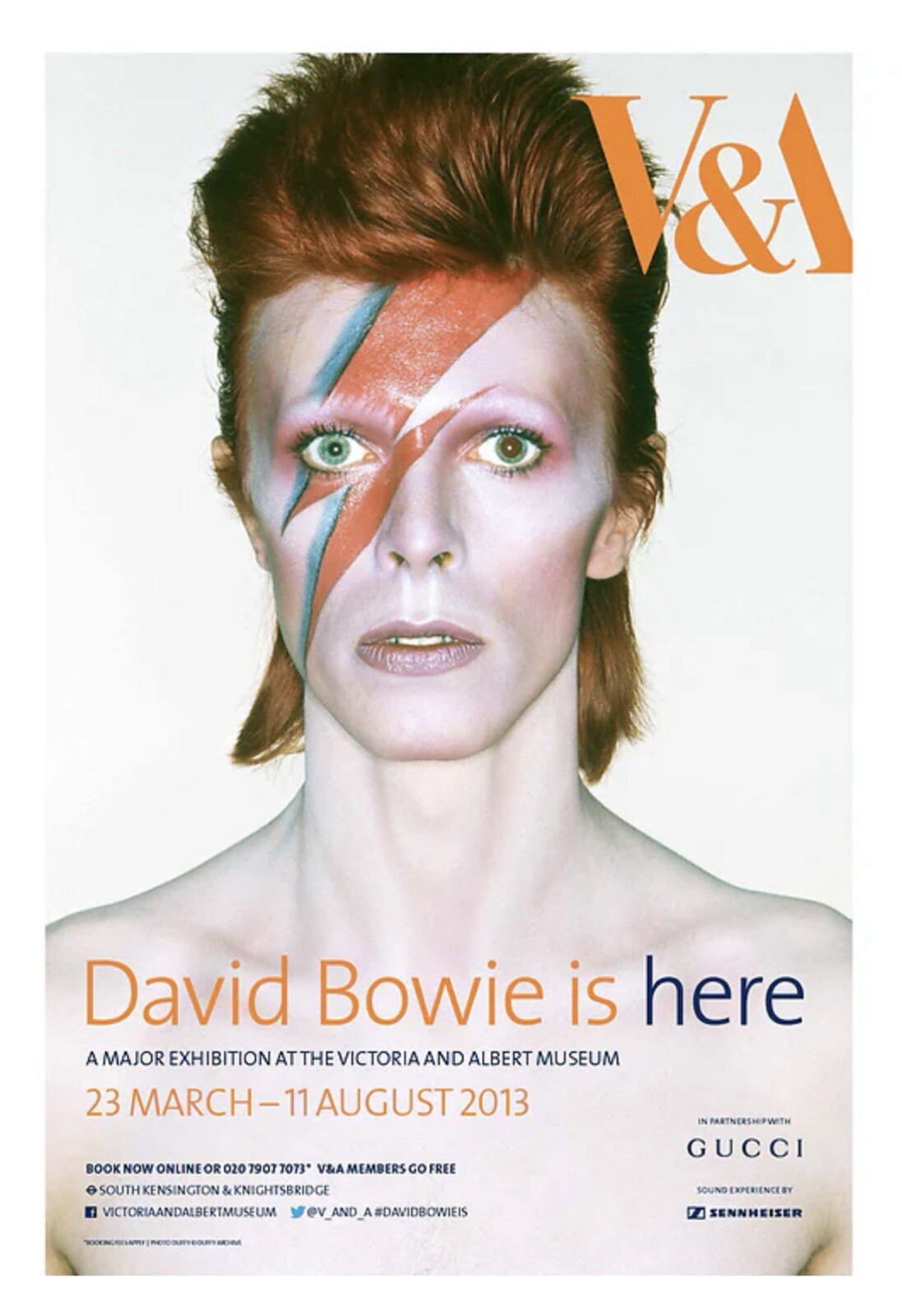 ORIGINAL DAVID BOWIE IS HERE V&A EXHIBITION POSTER COLLECTIBLE | eBay UK