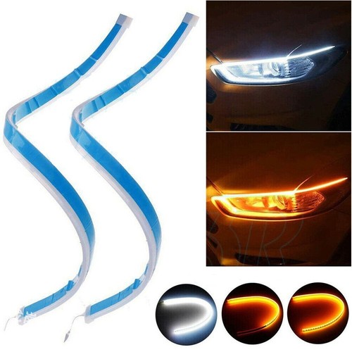 2pcs Led DRL Daytime Running Lights Turn Signal DRL Led Strip Car Light ...