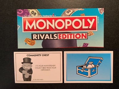 Monopoly Rivals Edition COMMUNITY CHEST CARD It's Your Anniversary 2020 ...