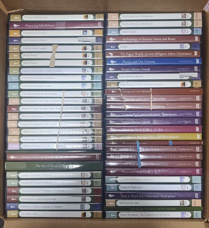 The Teaching Company Lot Of The Great Courses College Dvd Assorted Full ...