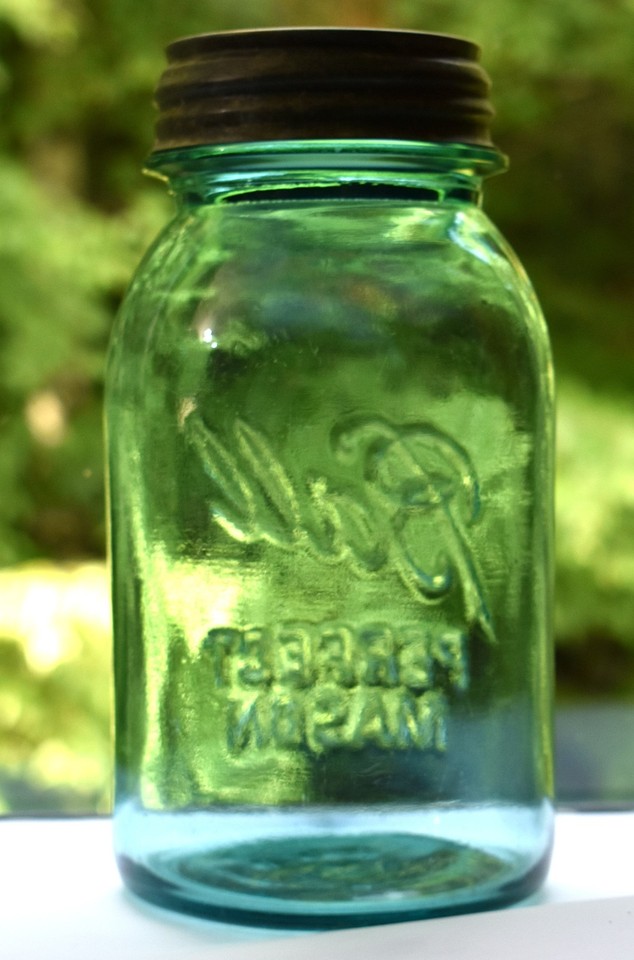 Antique Ball Perfect Mason Jar 1910-23, Underscore 5 Out of Round Oval ...
