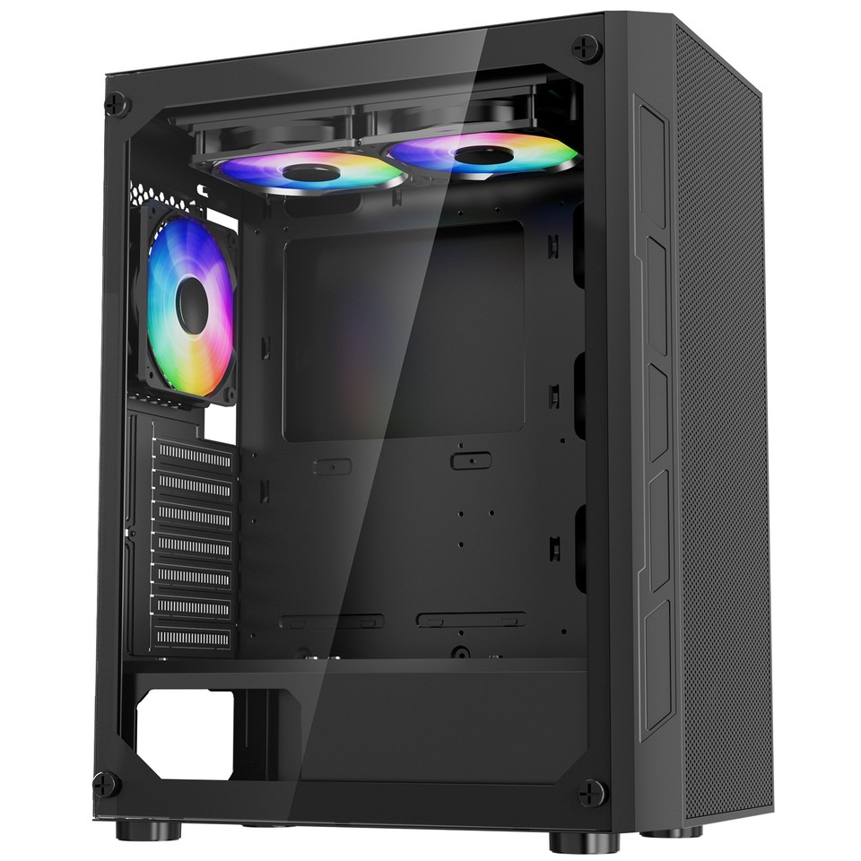 Mid-Tower PC Gaming Case Computer Case 3 x 120 mm ARGB Fans for ATX ...