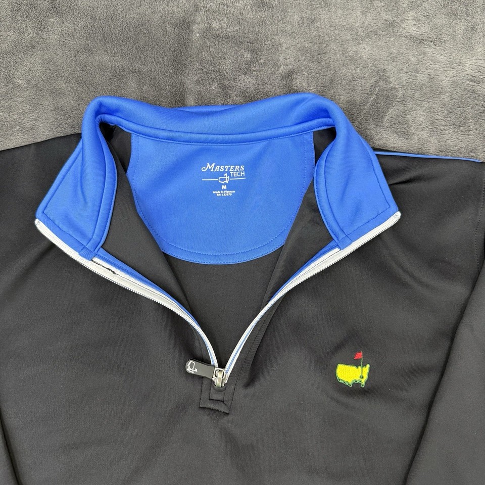 Masters Tournament Sweatshirt Mens XL Black Golf Tech Quarter Zip ...