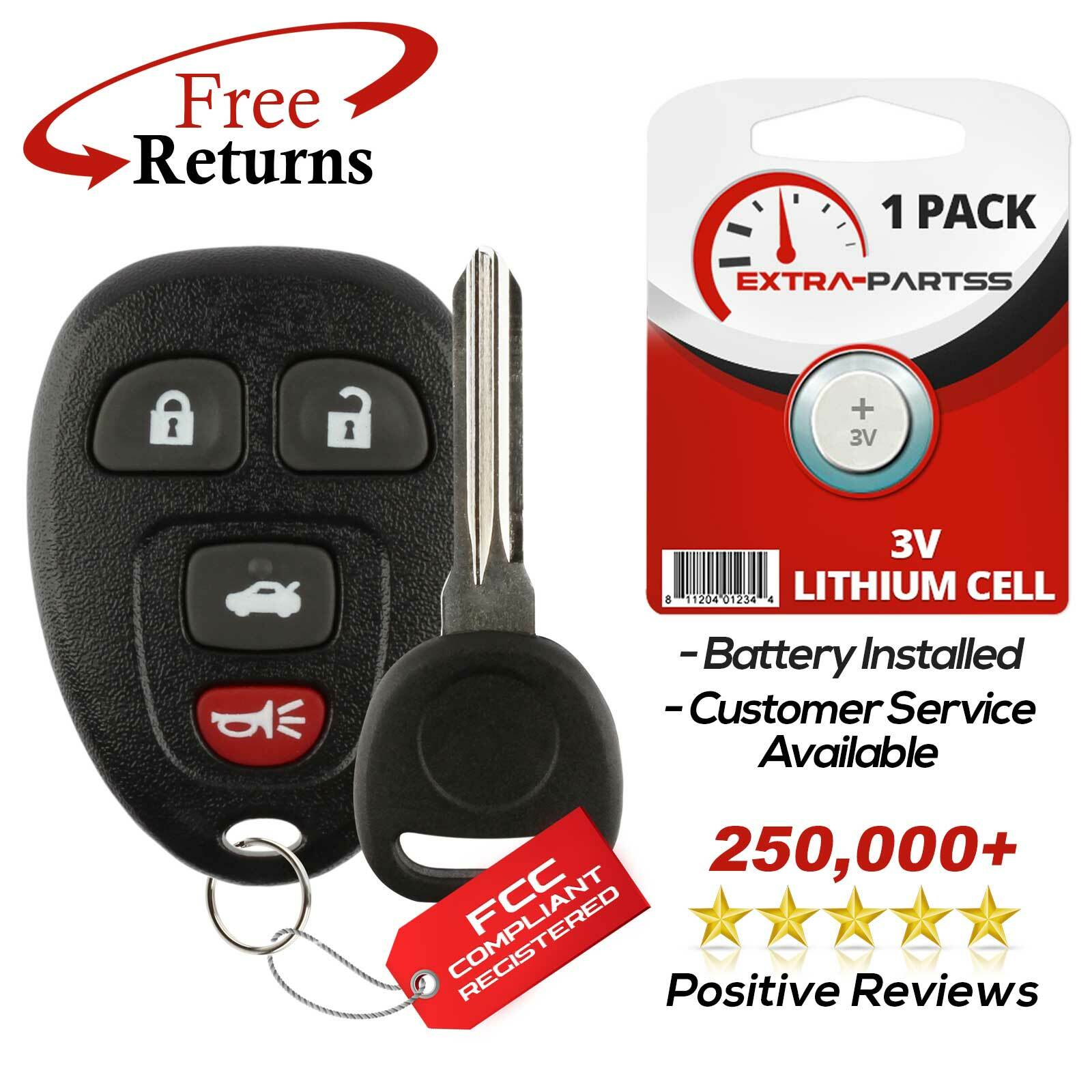 For 15252034 Kobgt04a Pontiac G6 Keyless Entry Remote Car Fob + Key | eBay