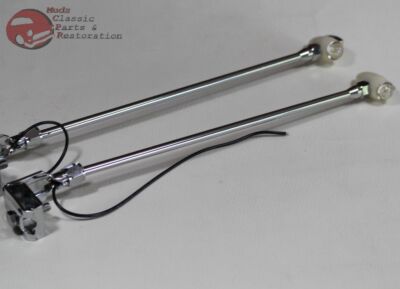 Ivory Top Lighted Fender Guides Custom Truck Hot Rad Rod Clamp On Art ...