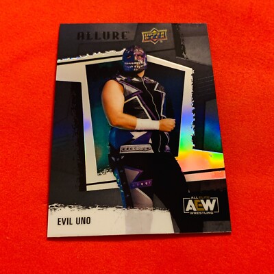 Evil Uno .. BLACK RAINBOW .. AEW .. 2022 Allure PARALLEL Wrestling Card ...