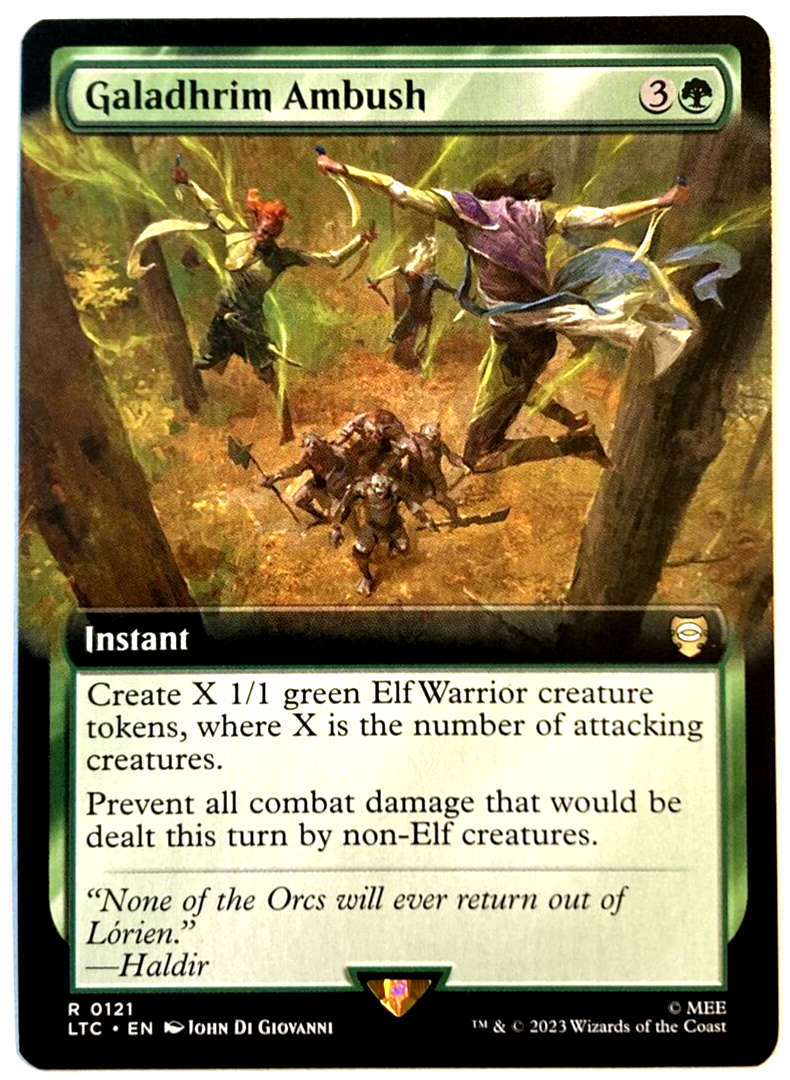 MTG Galadhrim Ambush *EXTENDED ART* Tales of Middle-earth Commander ...