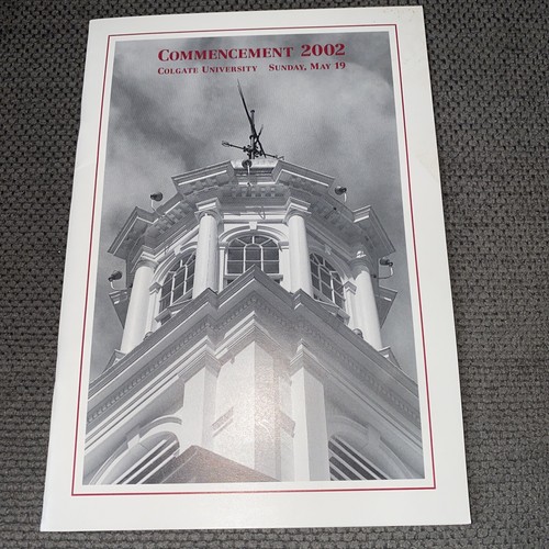 May 19, 2002 Colgate University COMMENCEMENT Book Program Graduation | eBay