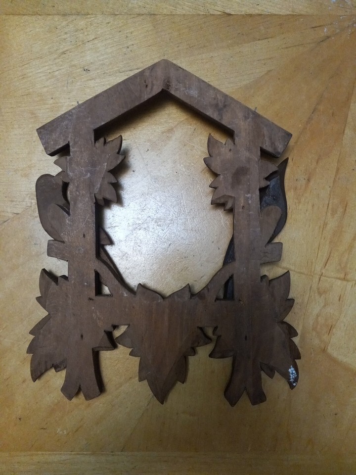 1 Cuckoo Clock Case Front Frame w/Birds 12" Tall x 10" Wide Vintage | eBay