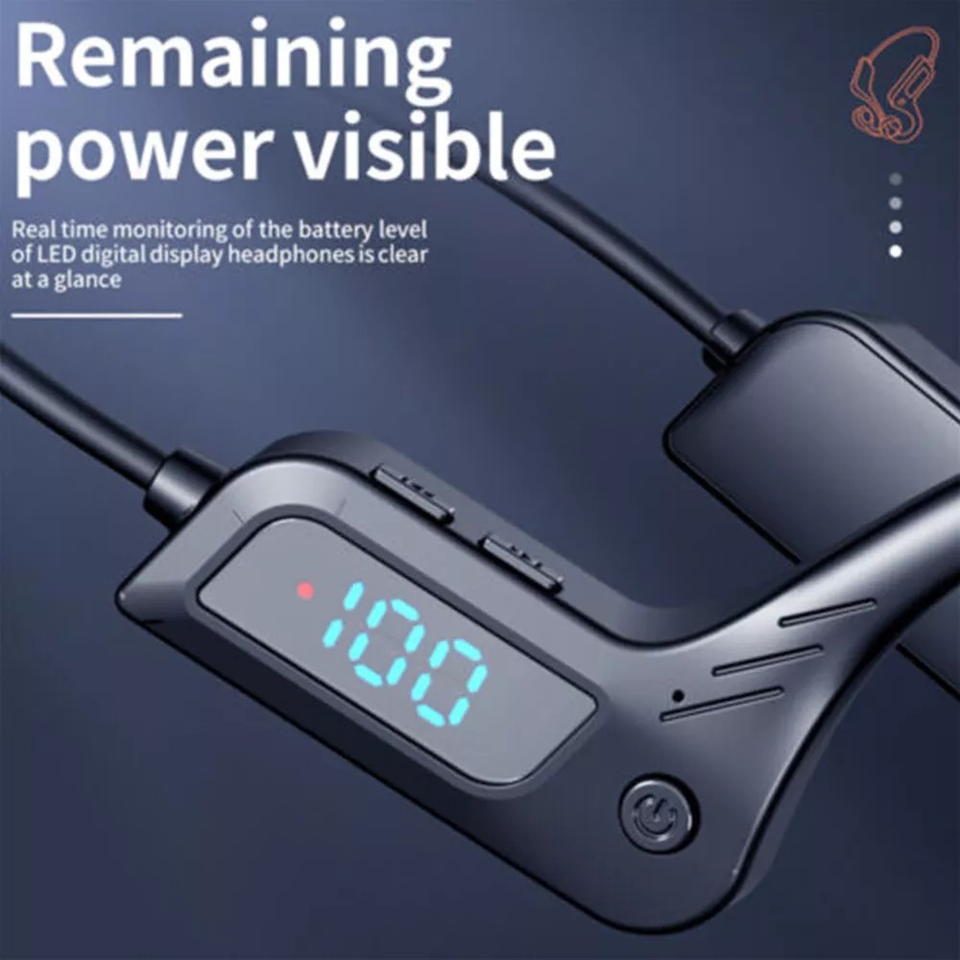 2024 Bone Conduction Headphones induction 5.3 Open Ear Headphones Sport ...