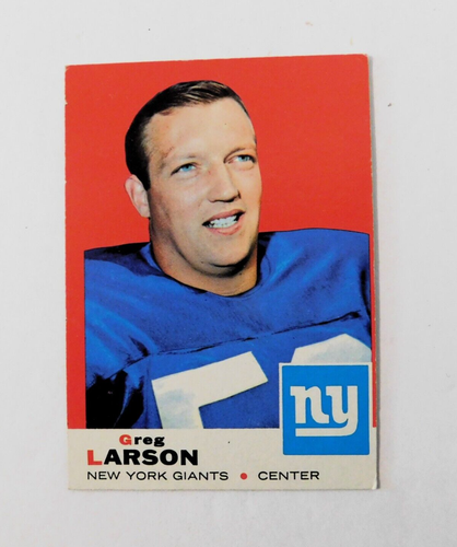 1969 TOPPS #106 Greg Larson New York Giants Football Card | eBay