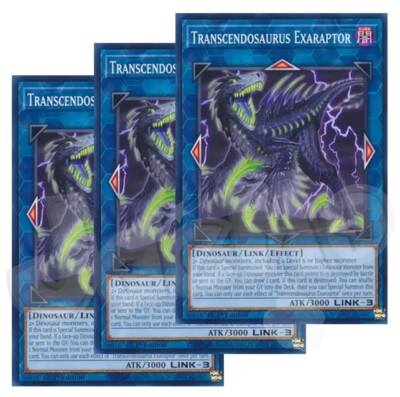 Yugioh - Transcendosaurus Exaraptor x 3 - 1st Edition NM - Free ...
