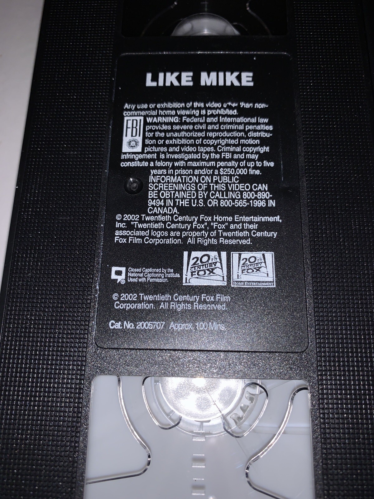 Like Mike VHS Tap 2002 Lil Bow Wow Jonathan Lipnicki Morris Chestnut ...