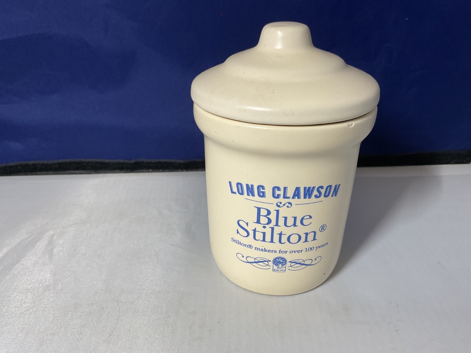 Vintage Long Clawson Blue Stilton Cheese Jar Pot with Lid Made in ...
