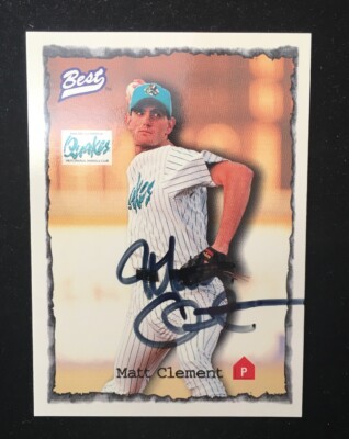 MATT CLEMENT 1997 BEST AUTOGRAPHED SIGNED AUTO BASEBALL CARD 87QUAKES | eBay