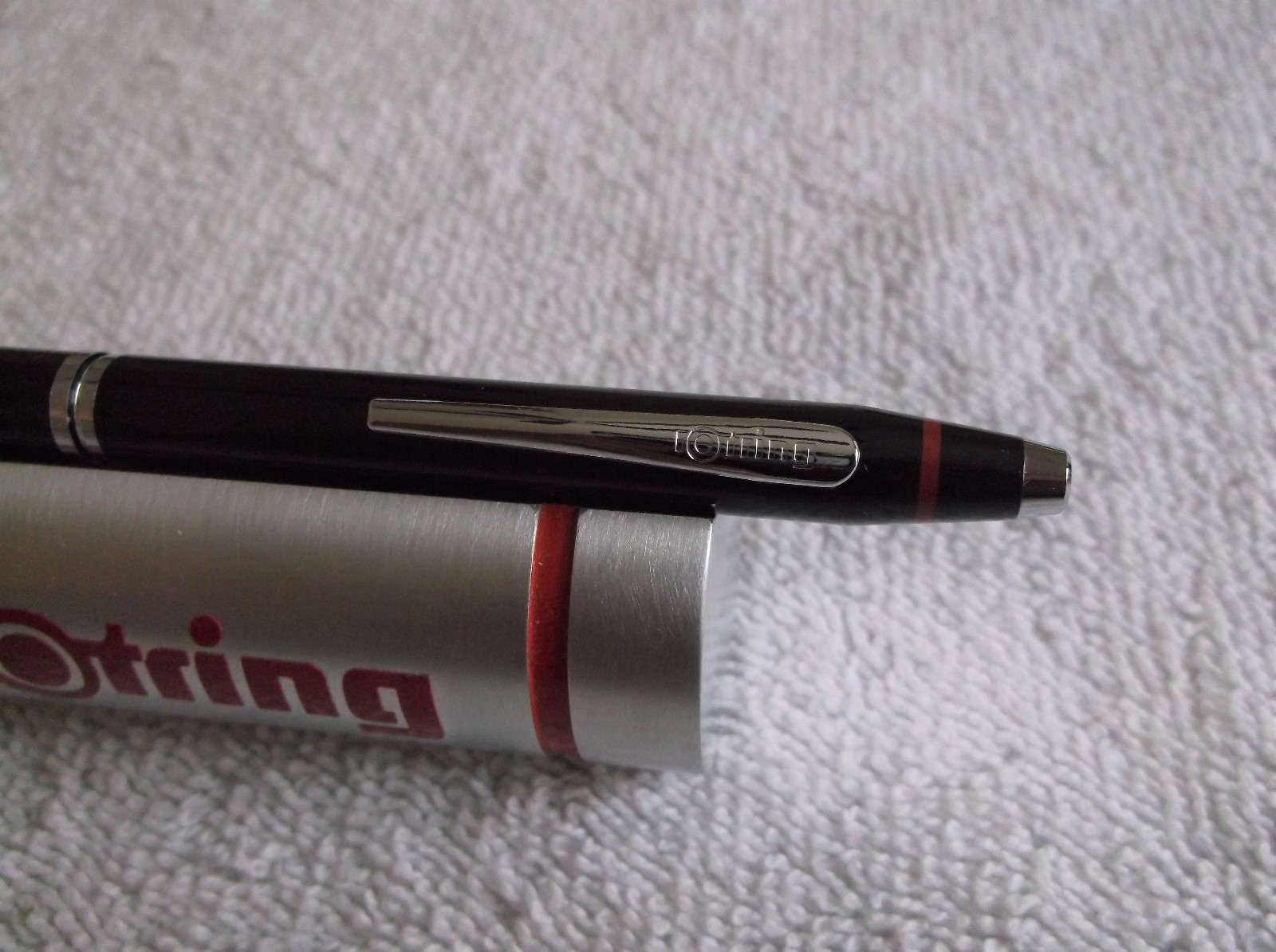 NEW ROTRING SIDE KNOCK BALLPOINT PEN IN GLOSS BLACK FINISH | eBay