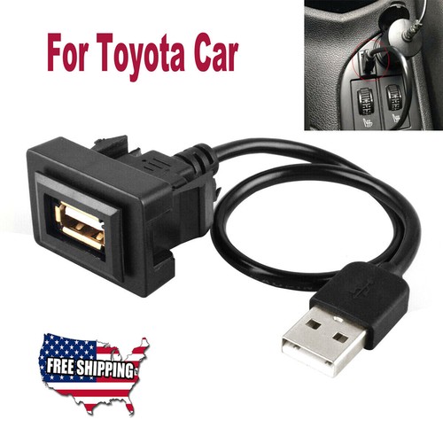 Car Dash Flush Mount USB Port Panel Extension Cable Adapter Fits for ...