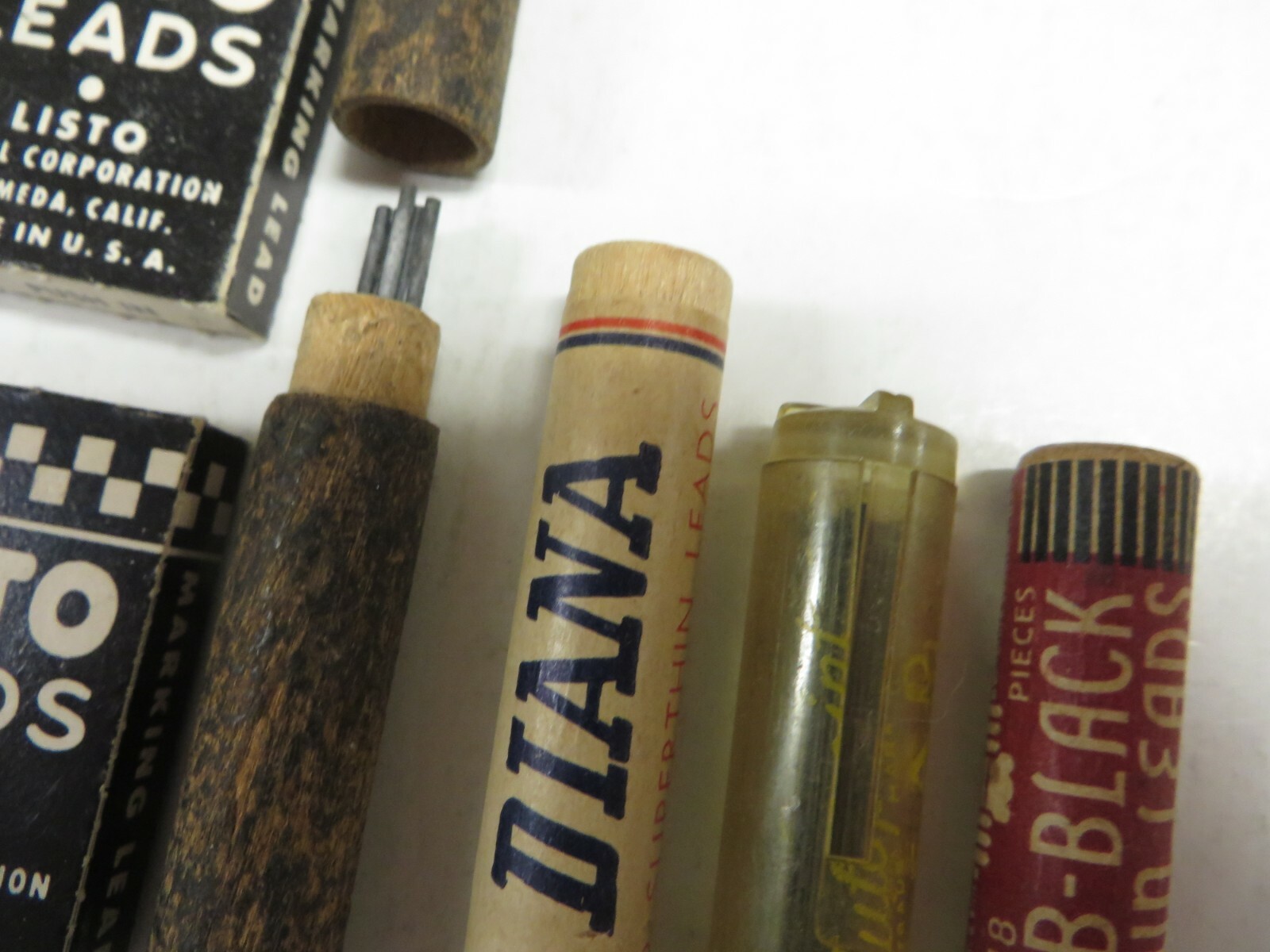 Vintage Lot LEAD PENCIL REFILLS Scripto Staedtler Eagle Listo Sheaffer ...