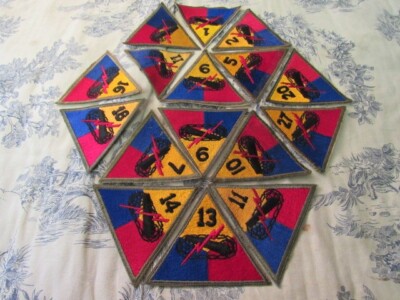 Lot of Vtg. WWII US Army Armor Triangle Patches | eBay
