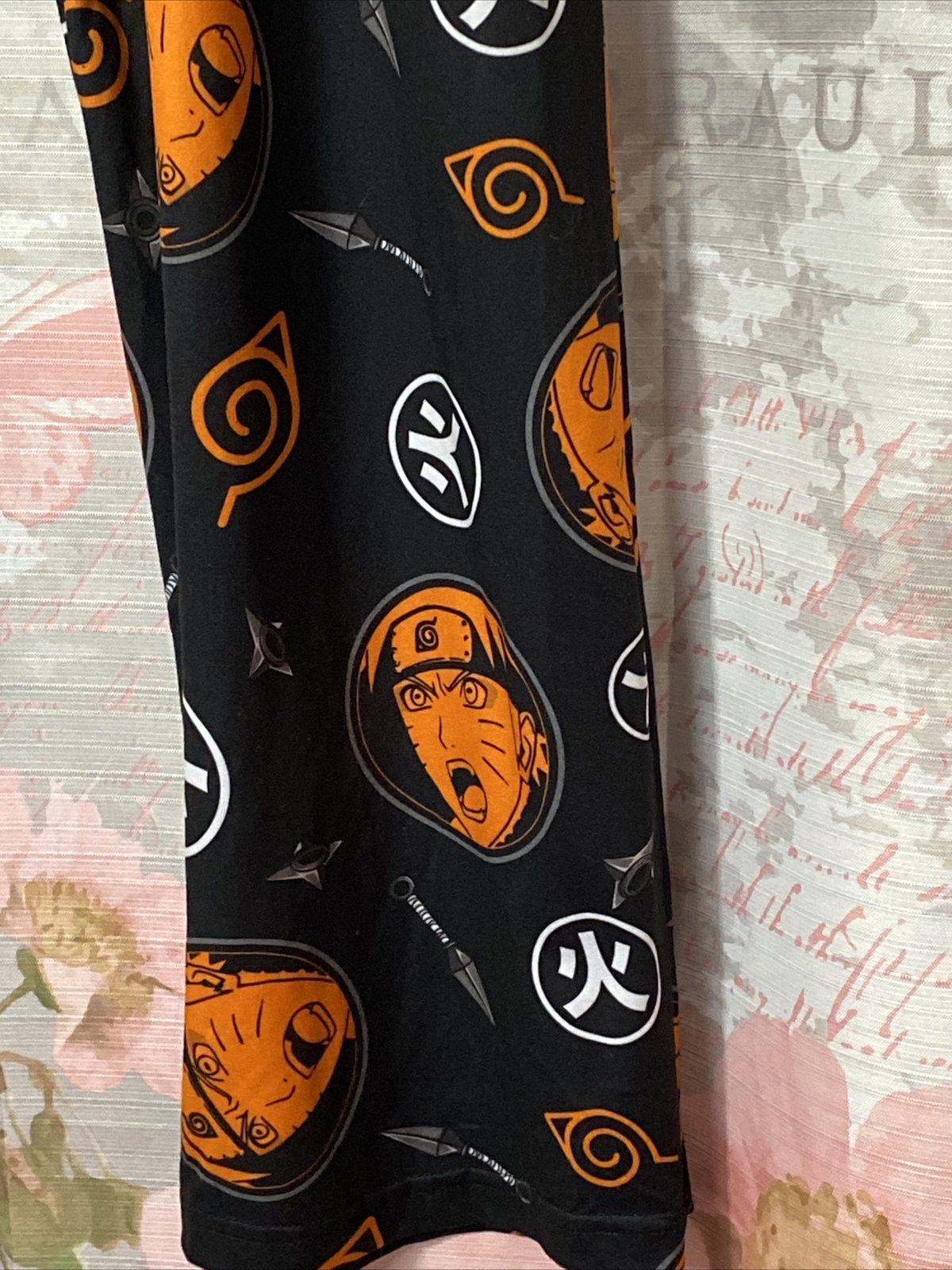 Naruto Akatsuki Black Pajama Pants-Mens Size X-Large-… - Gem