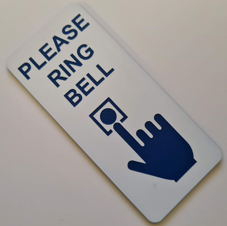 Please Ring Bell Sign Plaque Door Doorbell Buzzer Push Button Intercom ...