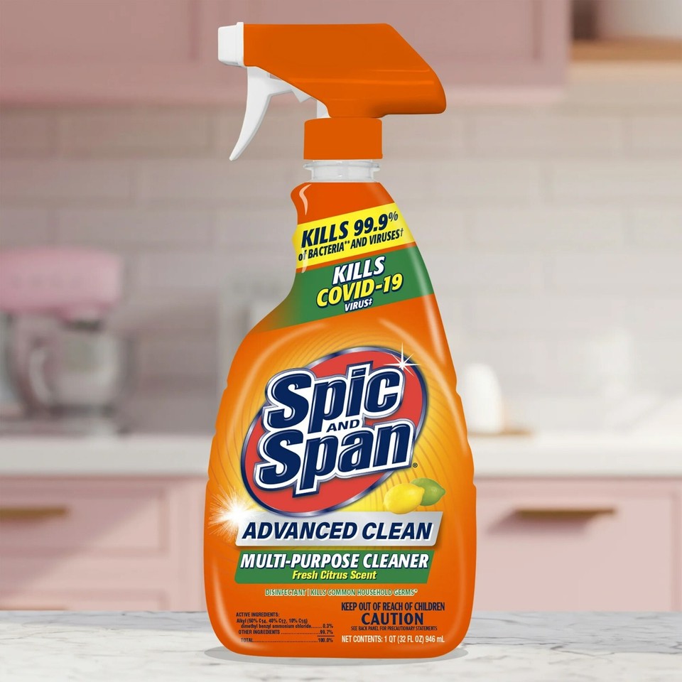 Spic And Span Advanced Clean Multi-Purpose Spray Cleaner 32 oz outside ...