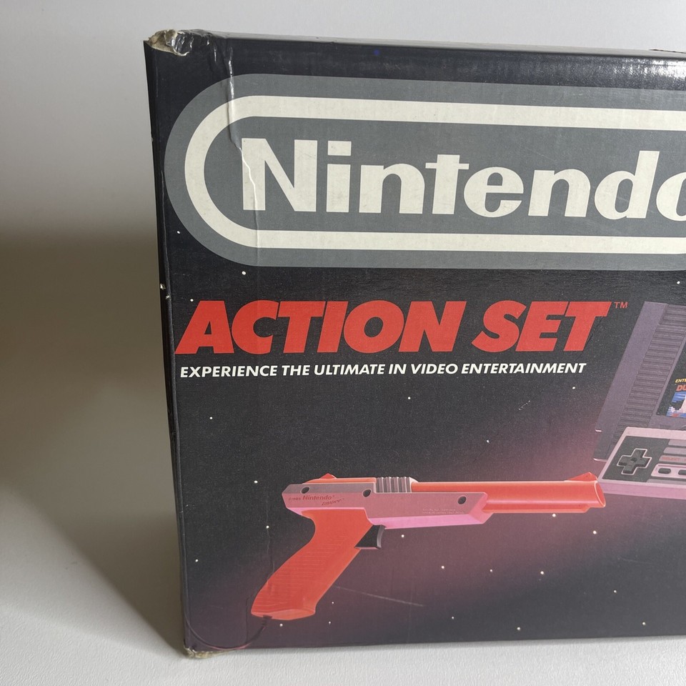 NES Nintendo Entertainment ACTION SET BOX ONLY (NO STYROFOAM) Orange ...