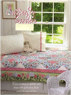 Butterfly Garden Quilt Pattern Pieced CT | eBay