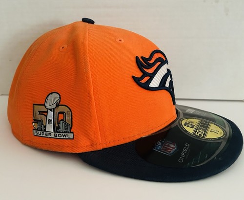 NewEra 59FIFTY NFL Denver Broncos Super Bowl 50 Orange Fitted Hat ...