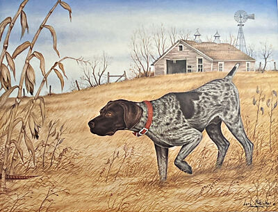Carl Melichar Hunting Dog Print In the Field-German Shorthair S/N(19.25 ...