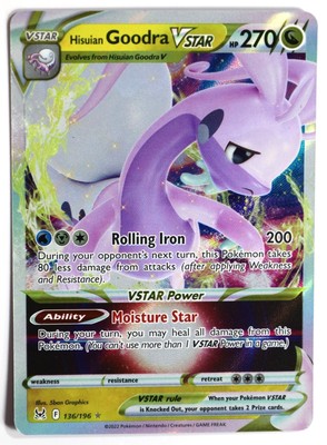 Pokemon TCG Hisuian Goodra VSTAR - 136/196 Lost Origin Holo Ultra Rare ...