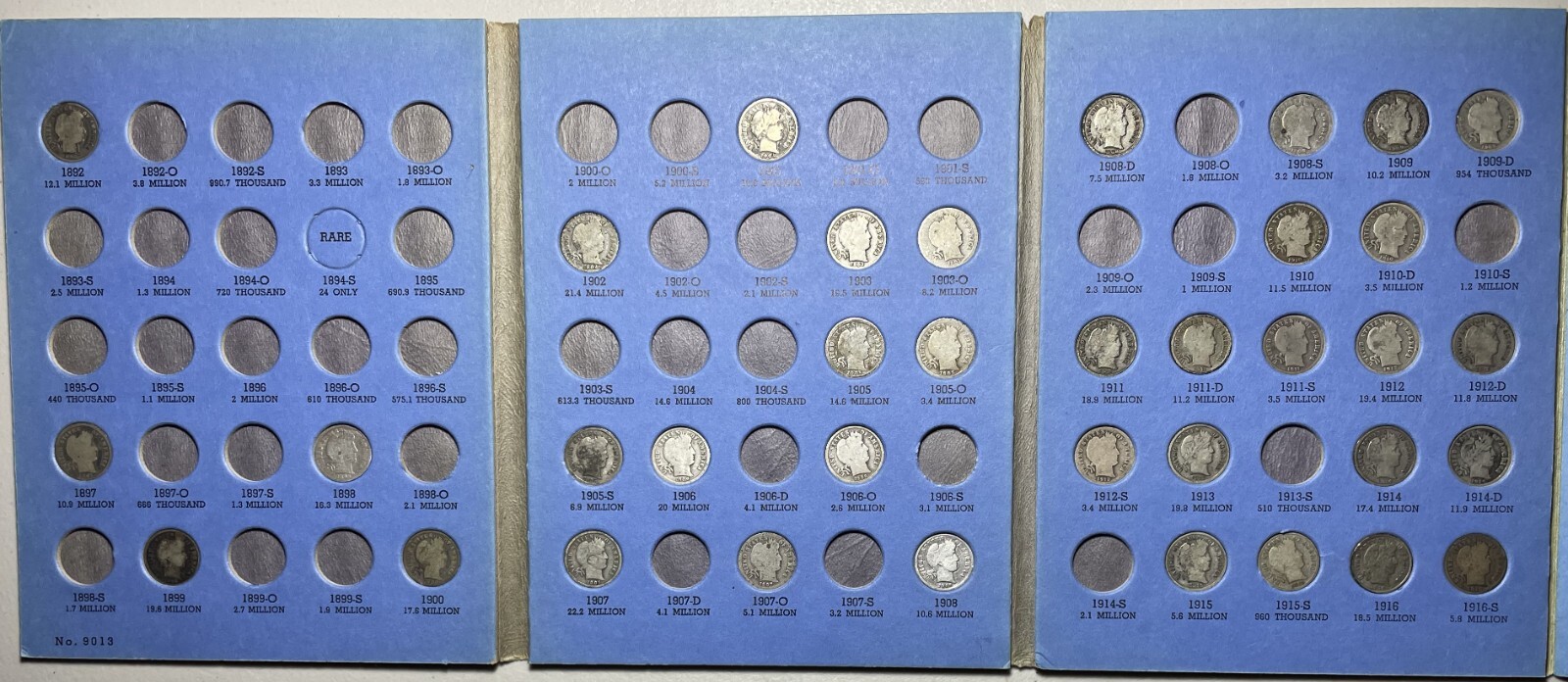 1892-1916 Barber Dime Set * 36 Coins in album | eBay
