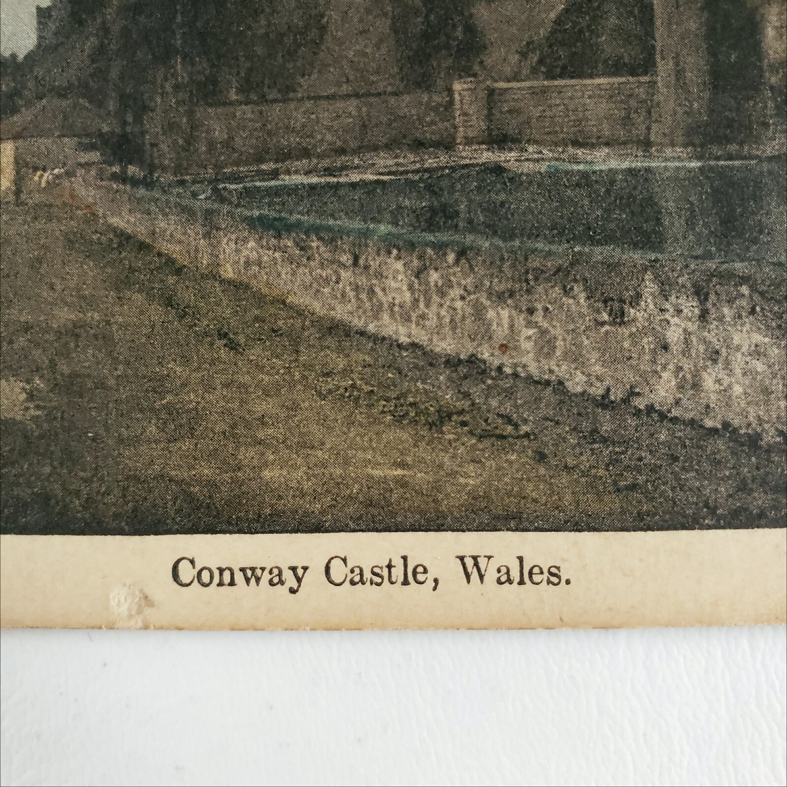 Conwy Castle North Wales Stereoview c1910 Welsh Fortress Antique Card ...