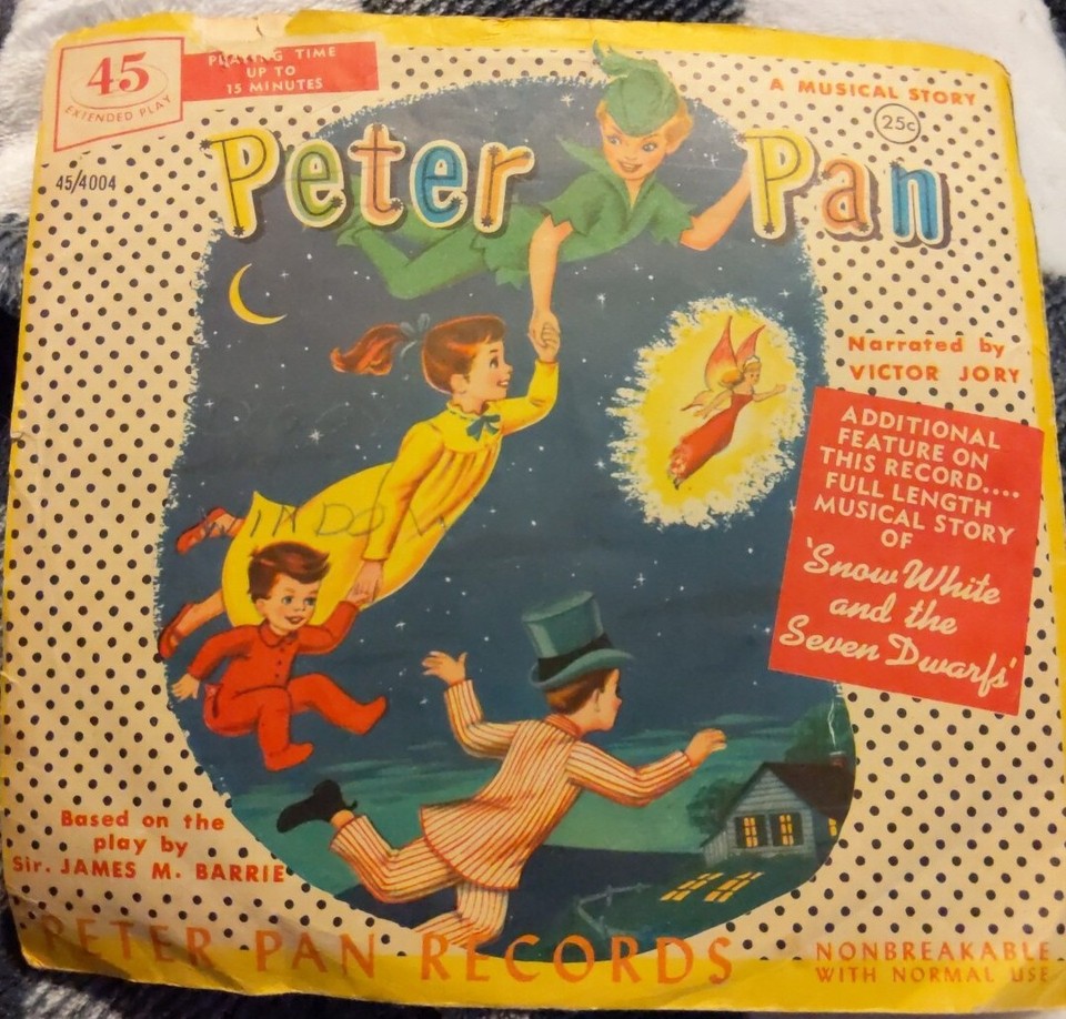 Vintage 78 Record SLEEVE ONLY 1950’s Peter Pan Records Snow White Peter ...