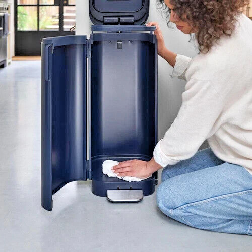 Kitchen Foot Pedal Bin Slim Plastic Garbage Trash Bin Large 40 L ...